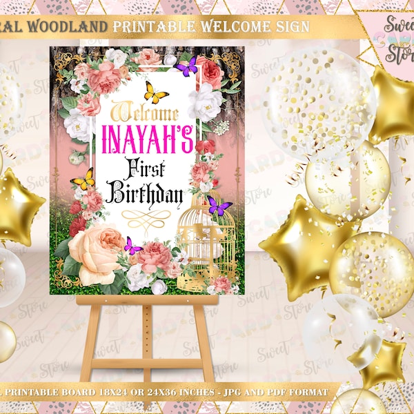 Butterfly Baby Shower Welcome Board - Etsy