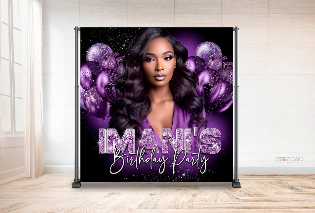 Custom Photo Birthday Backdrop Sparkle Birthday Party Backdrop Diamond ...