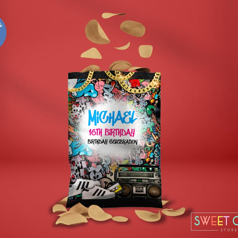 Graffiti Chip Bags - Etsy