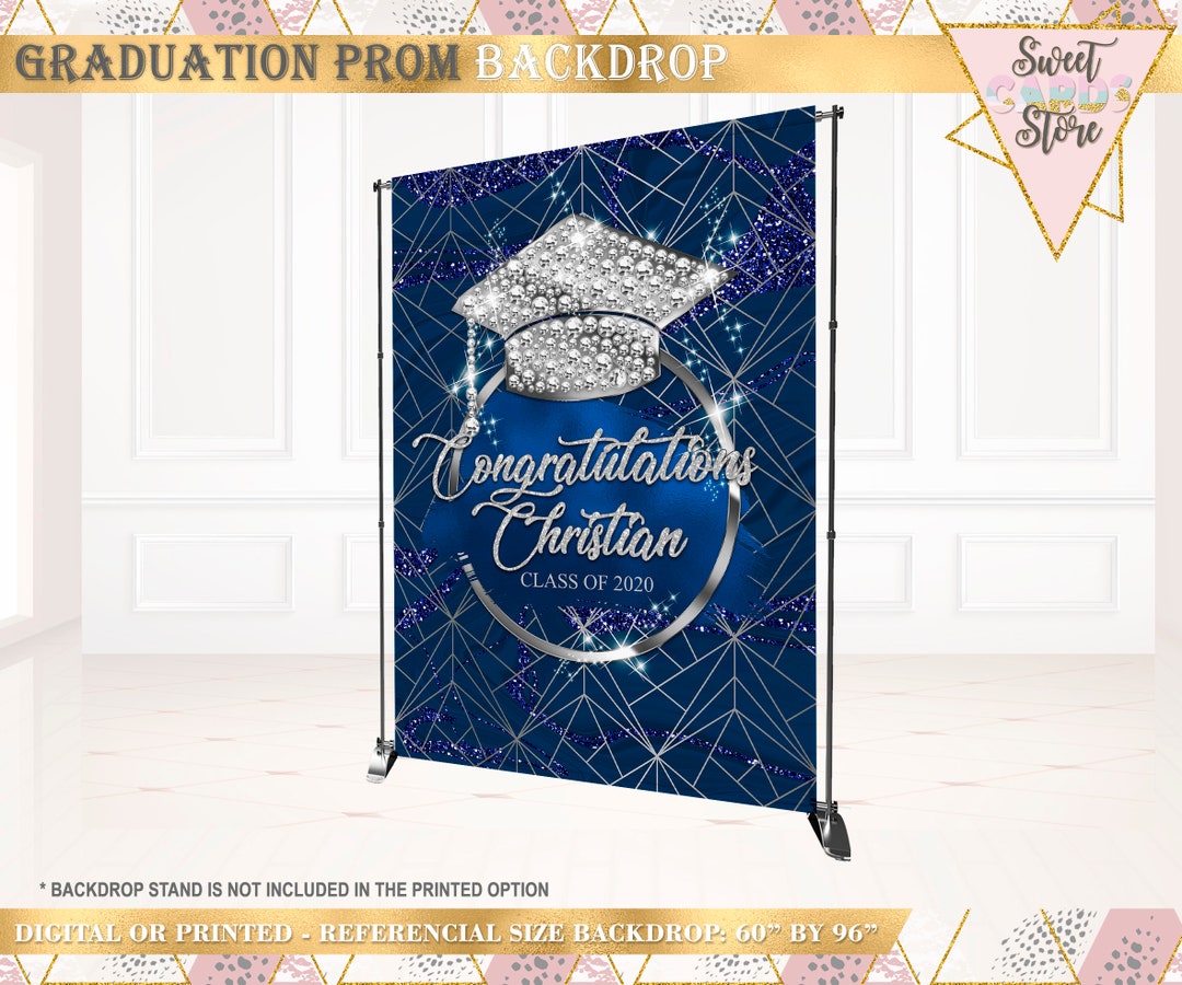 Prom Navy Silver Diamonds Backdrop, Prom Elegant Backdrop, Prom ...