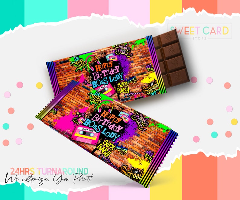 GRAFFITI CANDY WRAPPERS Graffiti Retro 80s 90s Candy Bar - Etsy Canada