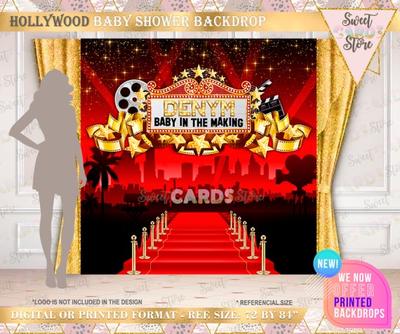 Hollywood Glam Party Backdrop Hollywood Party Backdrop Red | Etsy