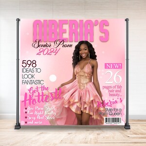 Magazine Cover Prom Printable Backdrop Prom Elegant Backdrop Prom ...