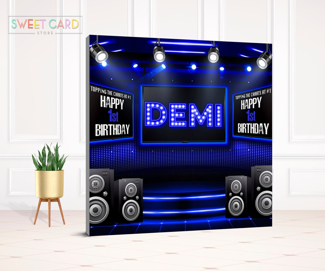 Musical Theme Backdrop, Music Theme Birthday Backdrop, Music Notes ...