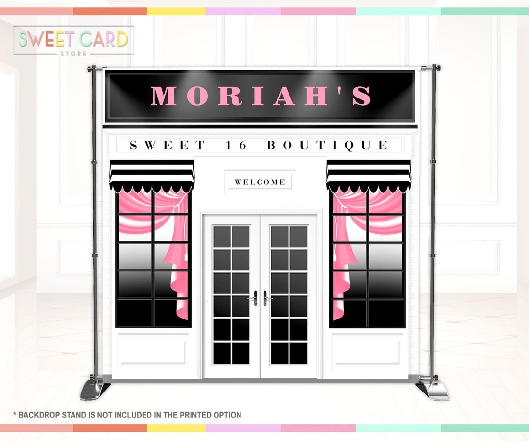 Fashion Store Boutique Storefront Backdrop Boutique Storefront Backdrop ...