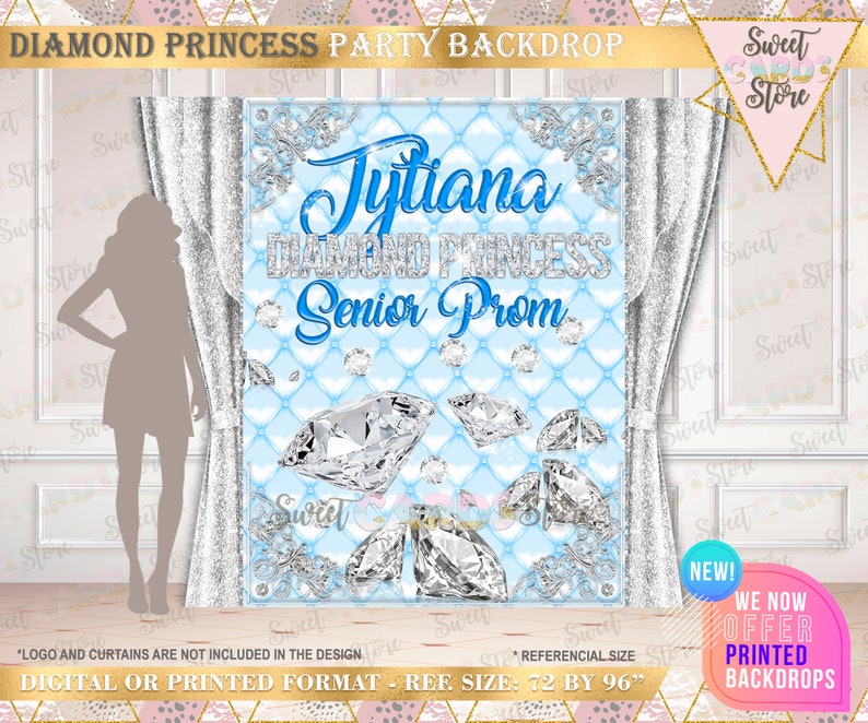 Diamonds Baby Shower Printable Backdrop Diamonds Baby Shower - Etsy