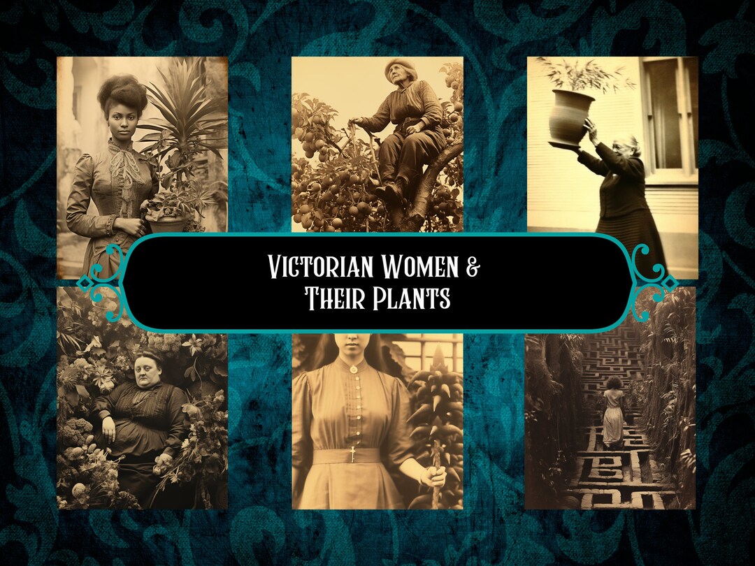 Victorian Women and Their Plants Digital Photo Pack, 75 Victorian ...