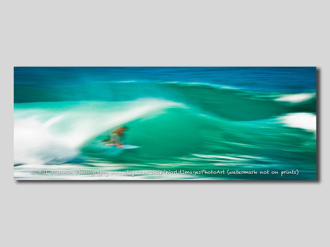 Surf Panorama Thin-Wrap Canvas Photograph Wall Art Print Decor | Etsy