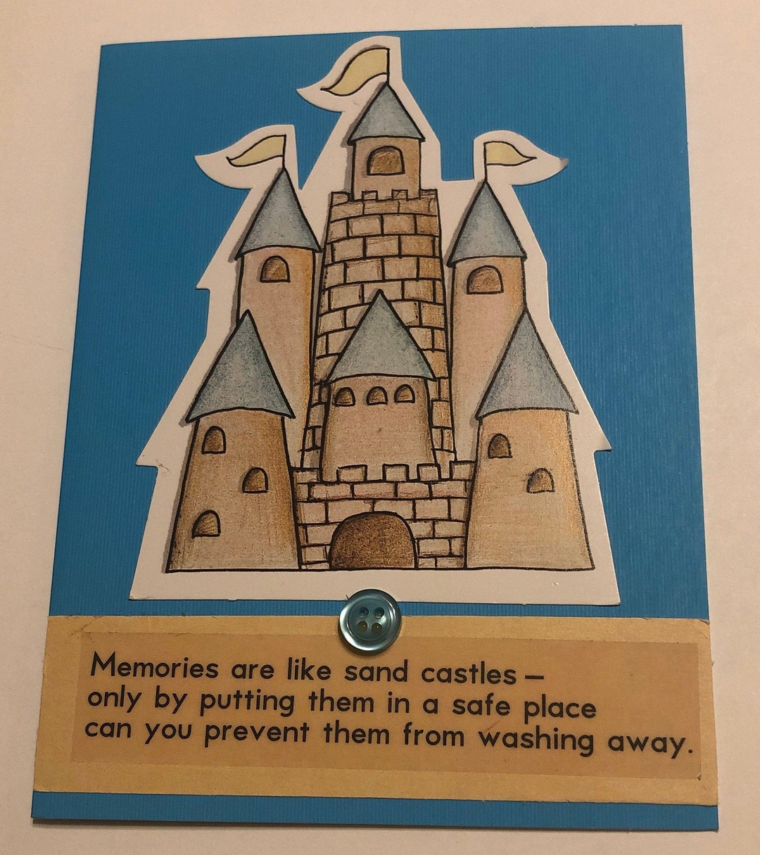 Memories, Sandcastle Card - Etsy