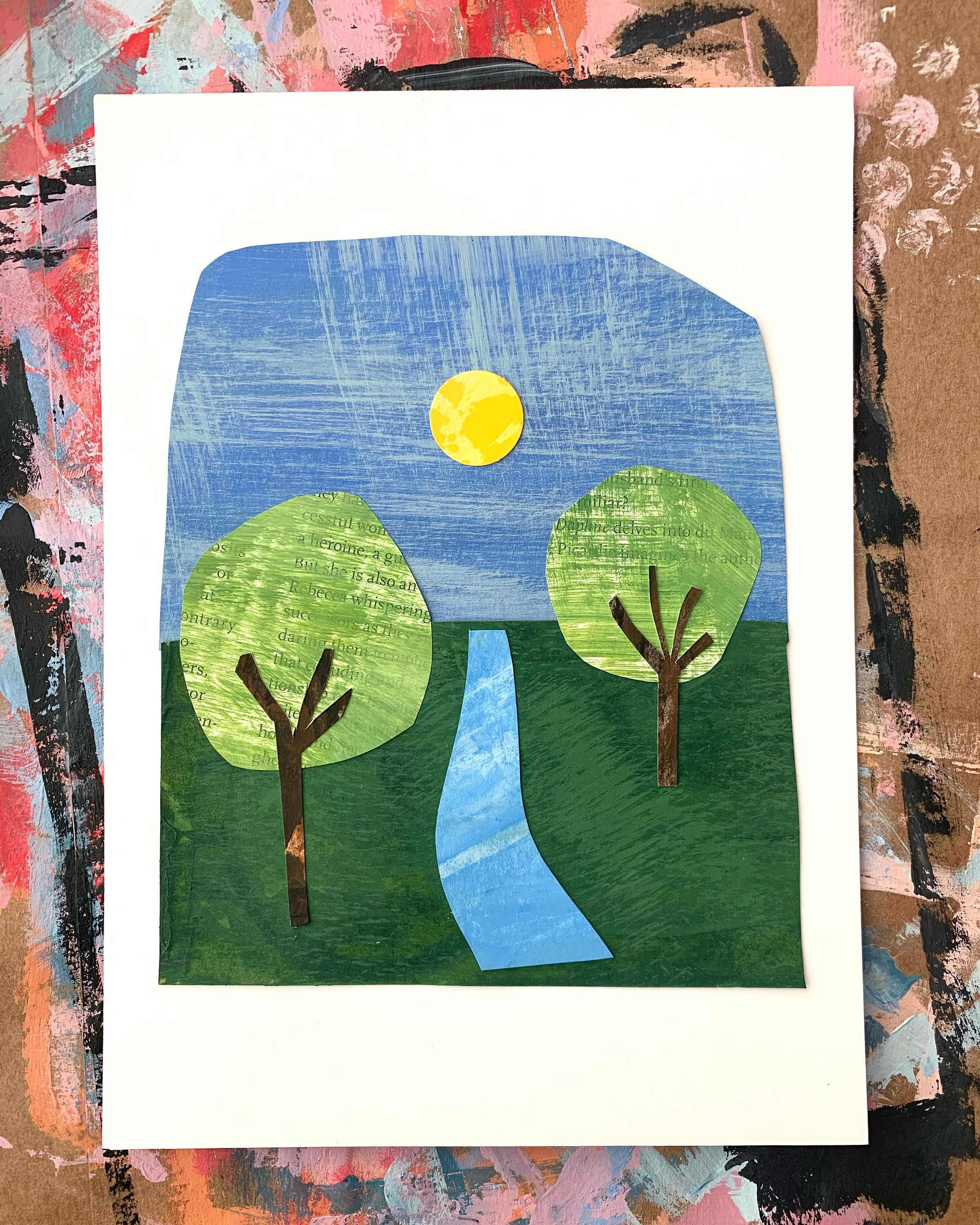 Original Artwork - HAPPY SPRING - Cut Paper Collage - Paper Art - Paper ...