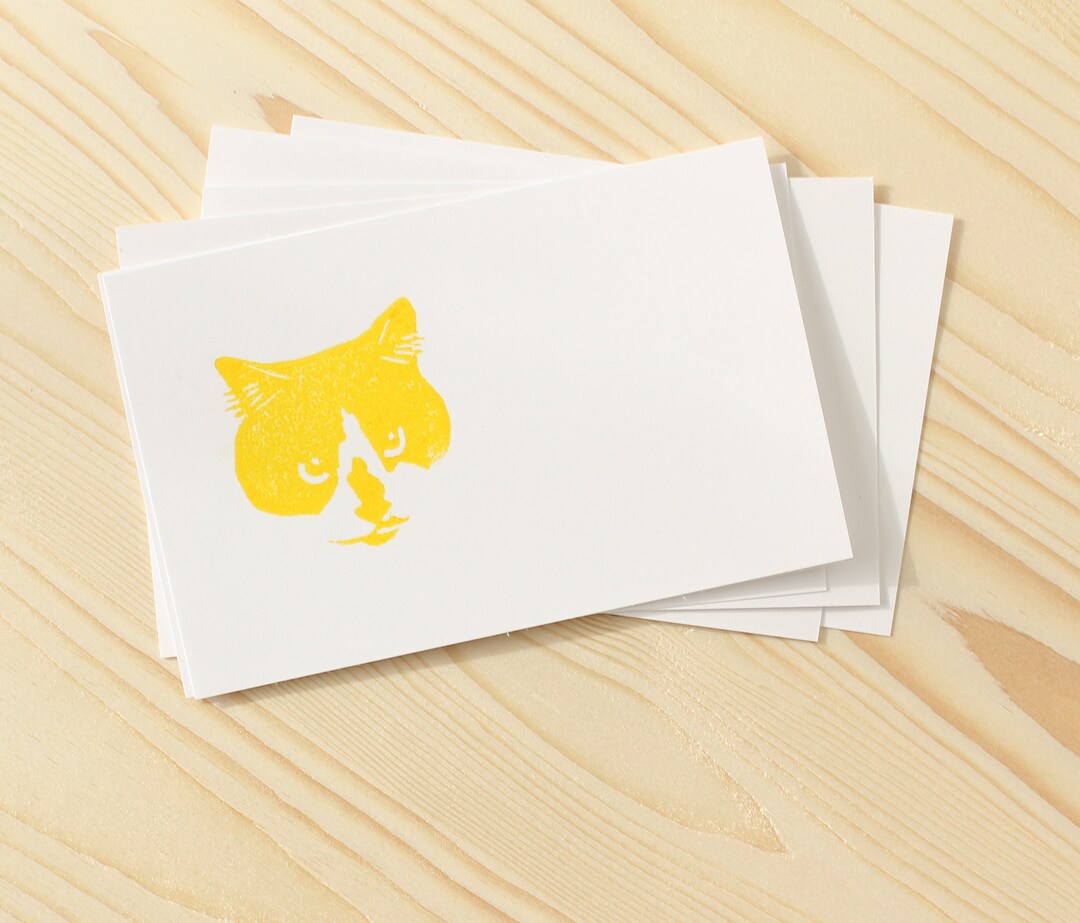 Cat Face 6 Cards Set / Kitty Sweet Nothing / Cat Lovers Gift Tag ...