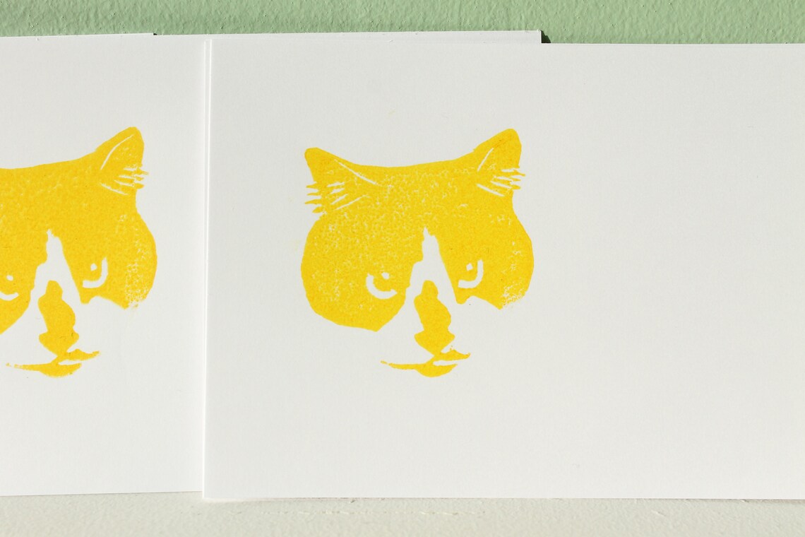 Cat Face 6 Cards Set / Kitty Sweet Nothing / Cat Lovers Gift Tag ...