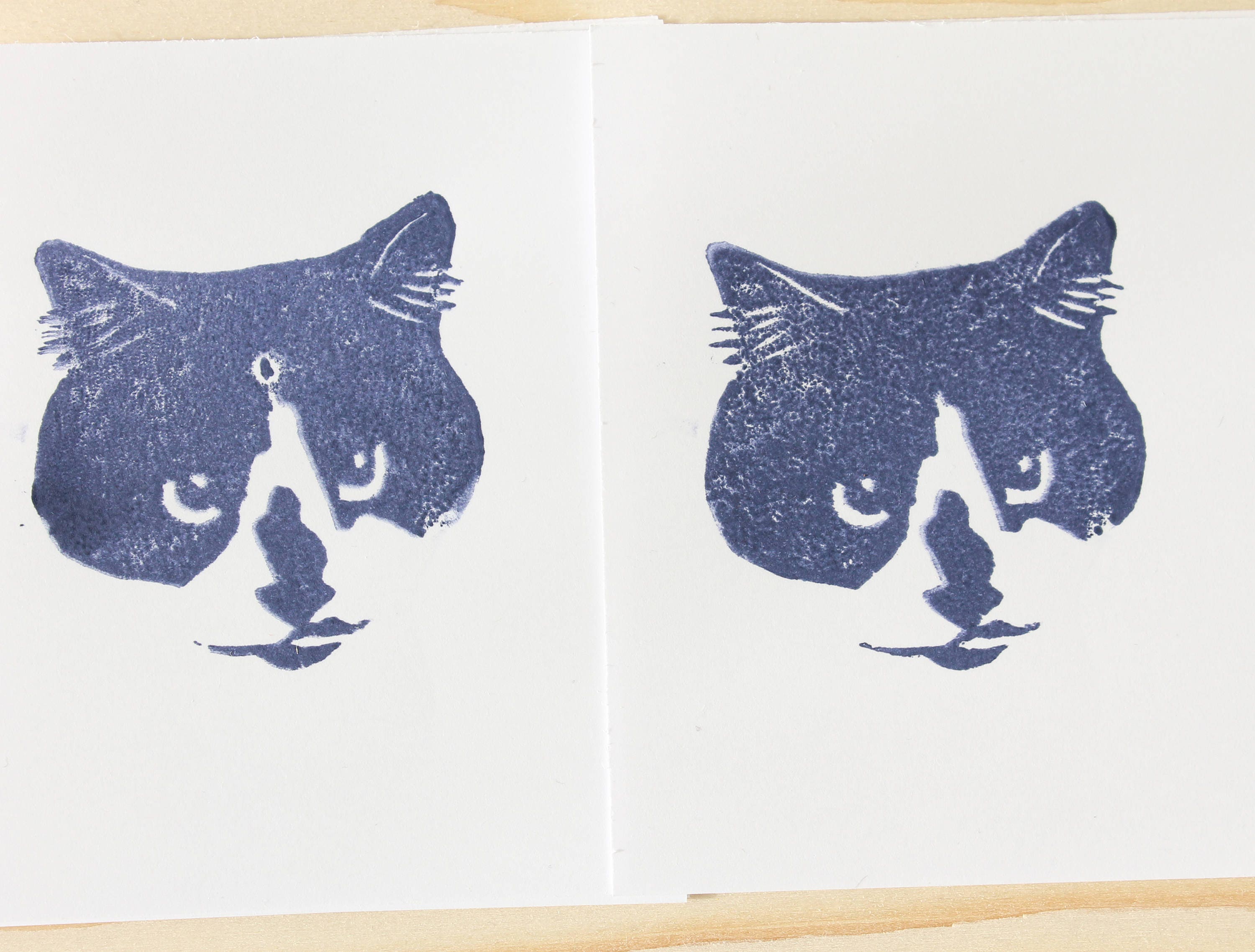 Cat Face 6 Cards Set / Kitty Sweet Nothing / Cat Lovers Gift Tag ...