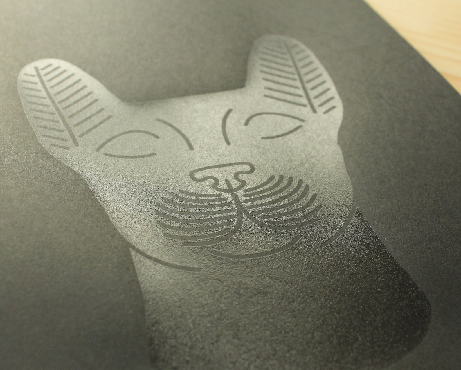 Bastet Silkscreen Print, Cat Head Sculpture Poster, Ancient Egypt, Cat ...
