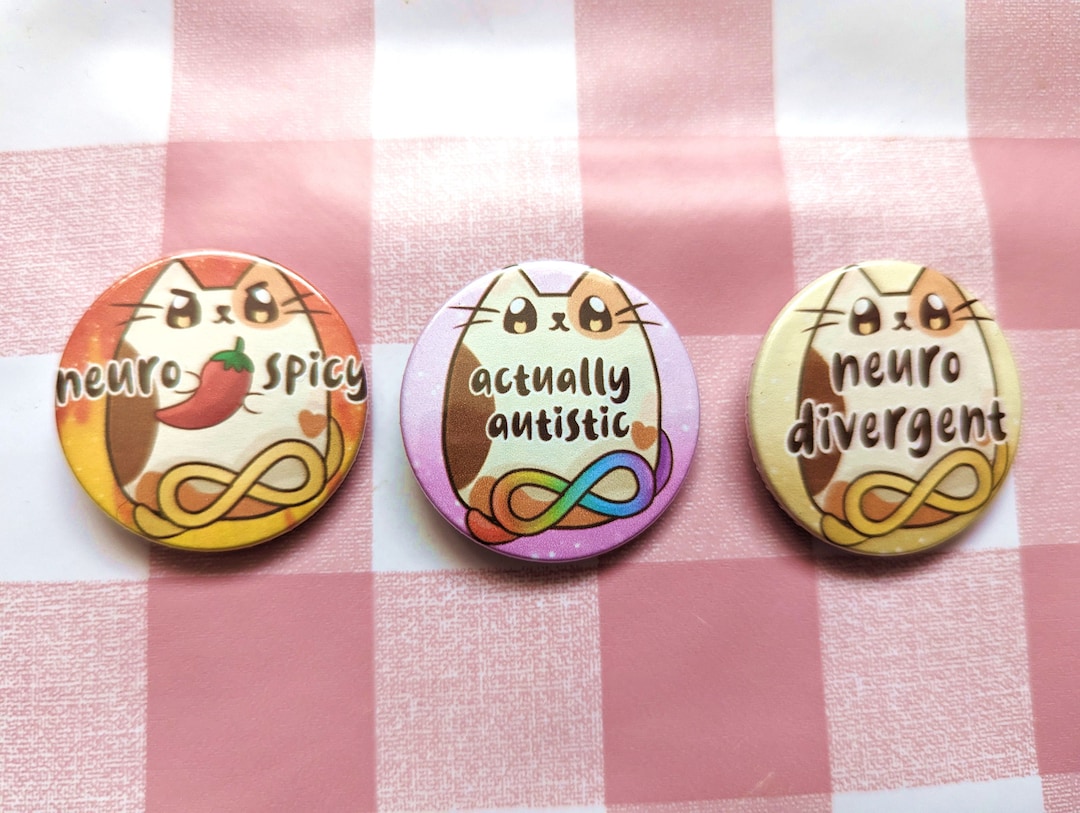 Actually Autistic, Neurospicy, Autism Awareness, Pin, Badge, Pride ...