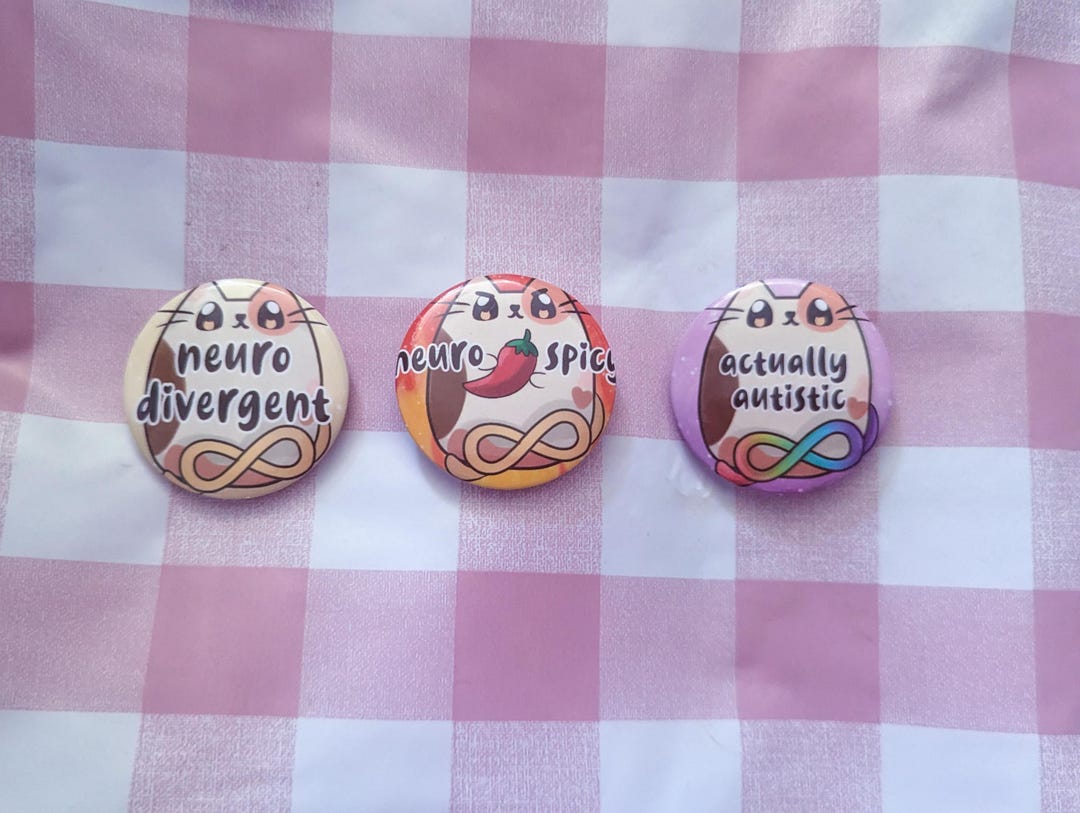 Actually Autistic, Neurospicy, Autism Awareness, Pin, Badge, Pride ...