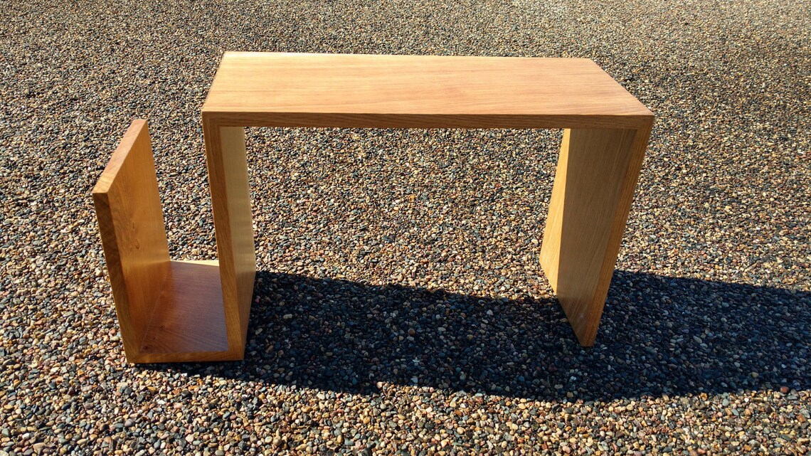 Modern Magazine Bench Side Table - Etsy