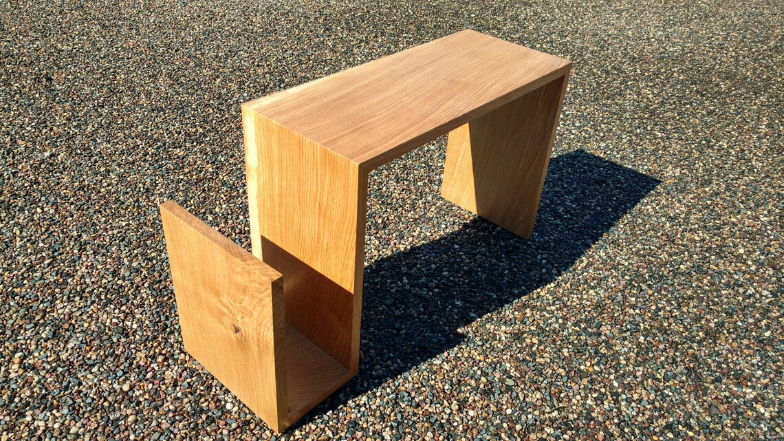 Modern Magazine Bench Side Table - Etsy