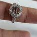 14k White Gold Halo Diamond Semi Mount Engagement Ring . - Etsy