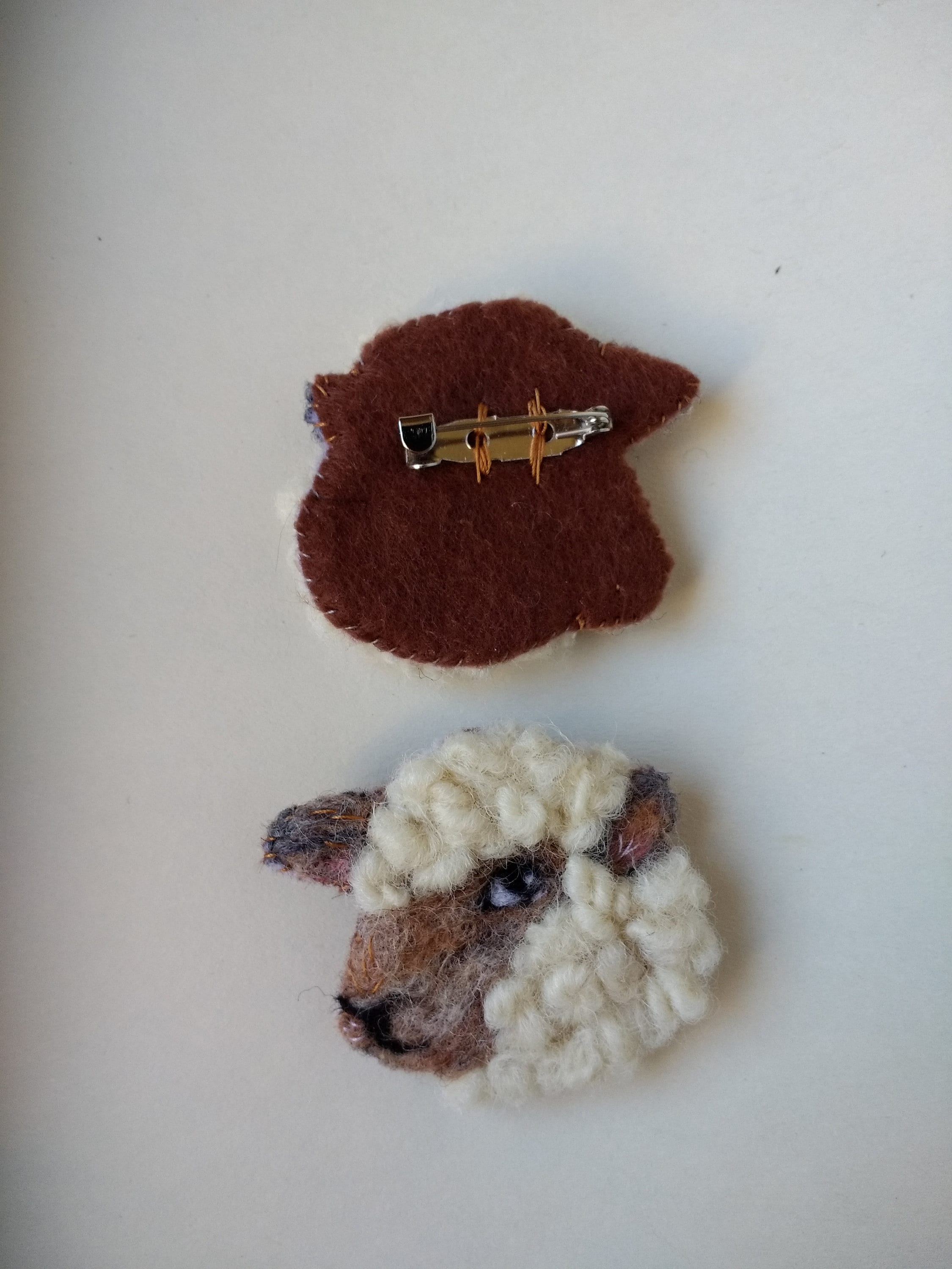 Sheep Head Needle Felted Brooch - Etsy