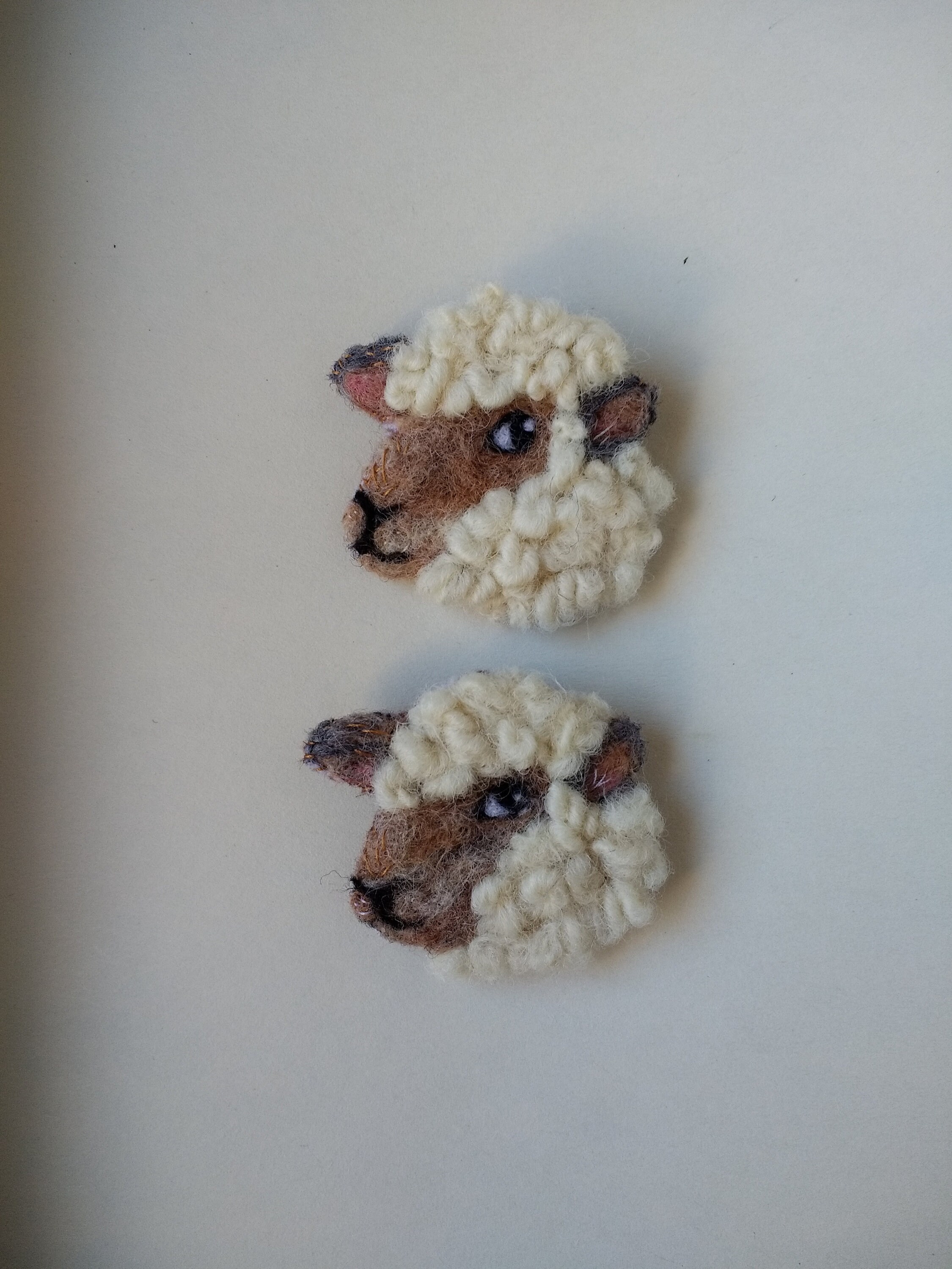 Sheep Head Needle Felted Brooch - Etsy