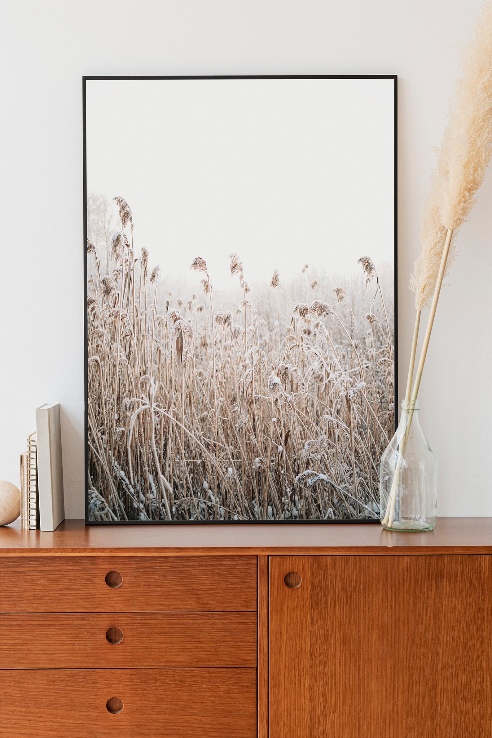 Reeds Art Print, Pampas Grass Wall Decor, Neutral Dried Grass Photo ...