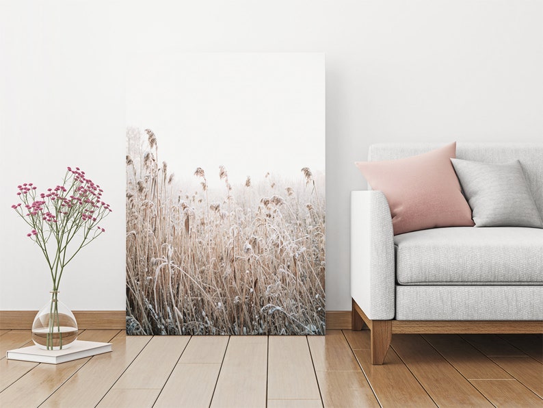 Reeds Art Print, Pampas Grass Wall Decor, Neutral Dried Grass Photo ...