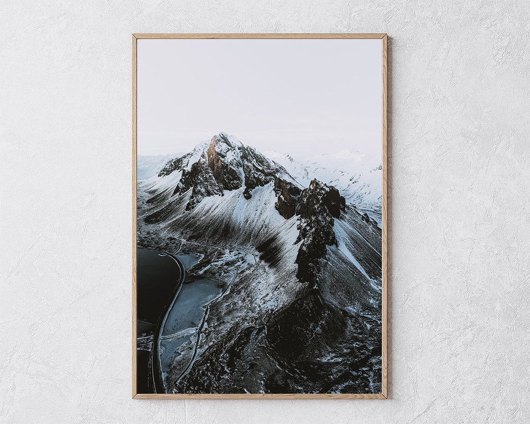 Printable Icelandic Mountains Wall Decor Instant Download Scandinavian ...