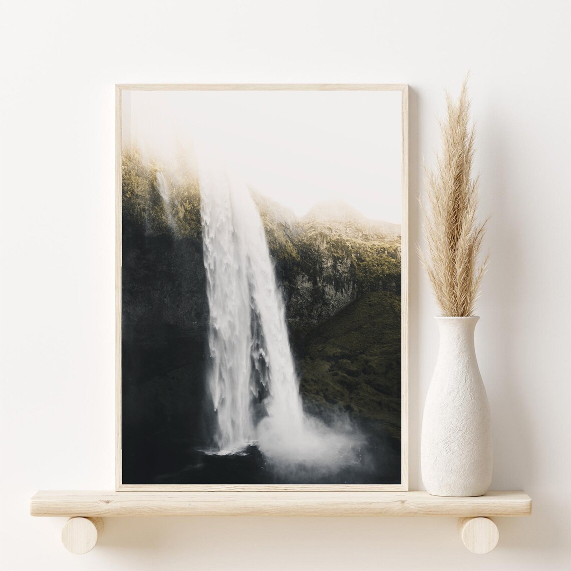 Printable Iceland Seljalandsfoss Waterfall Decor Scandinavian ...