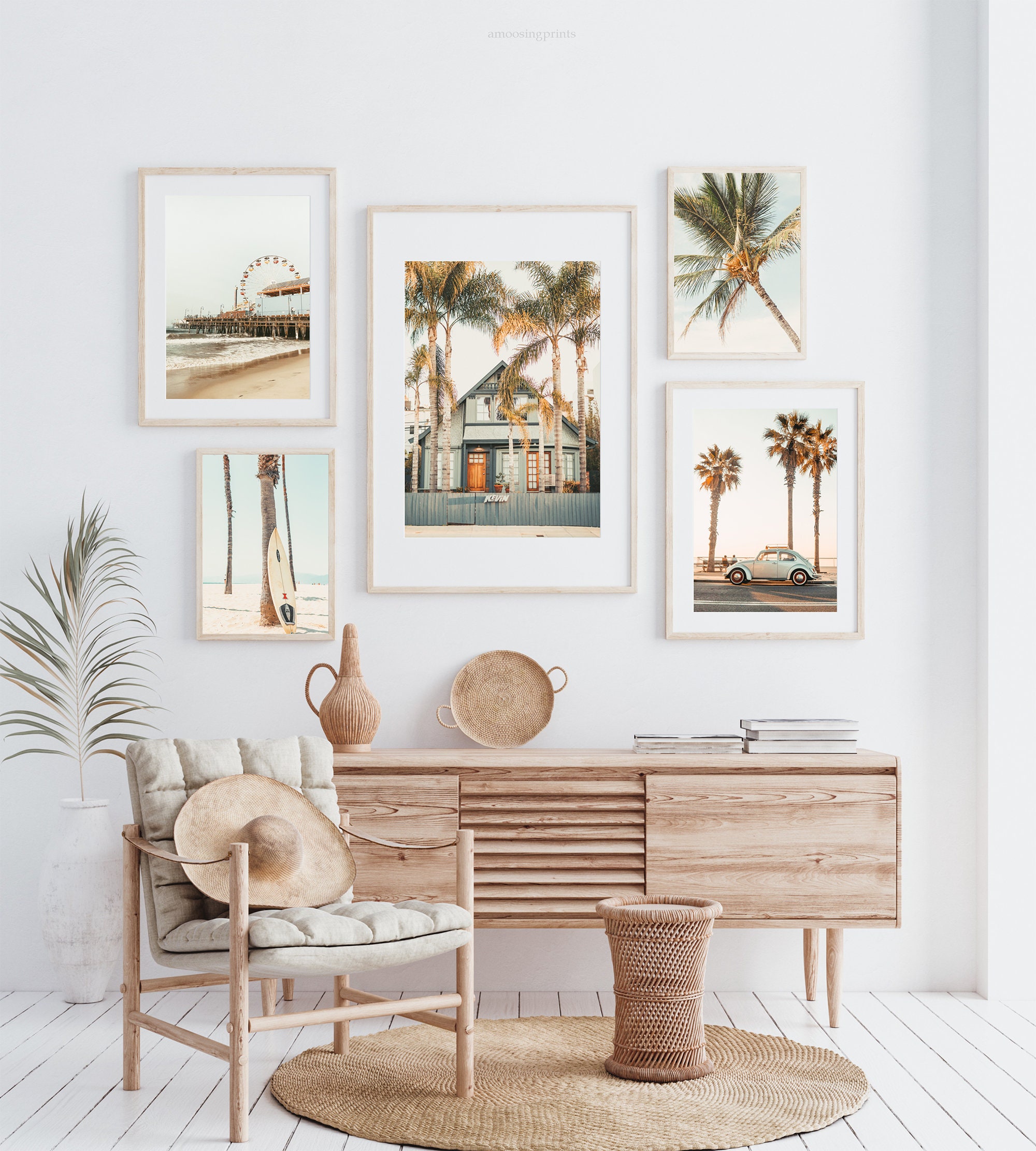 Palm Tree California Poster Ocean Vibes Digital Instant Download Los ...