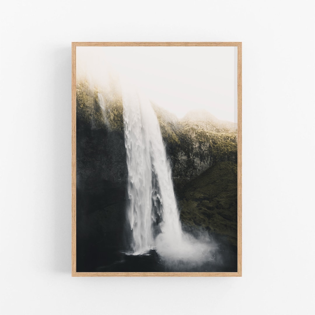 Printable Iceland Seljalandsfoss Waterfall Decor Scandinavian ...