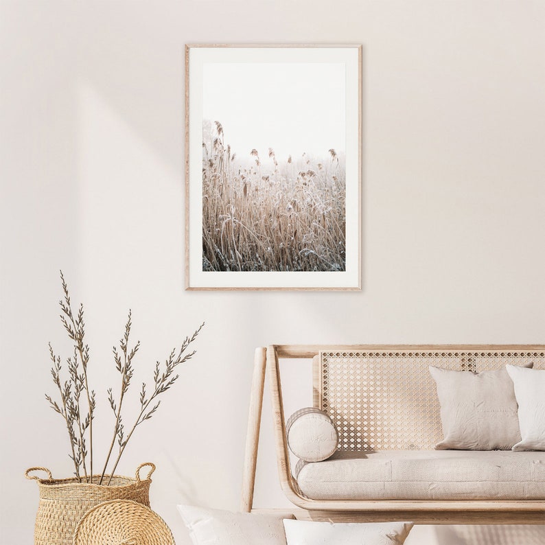 Reeds Art Print, Pampas Grass Wall Decor, Neutral Dried Grass Photo ...