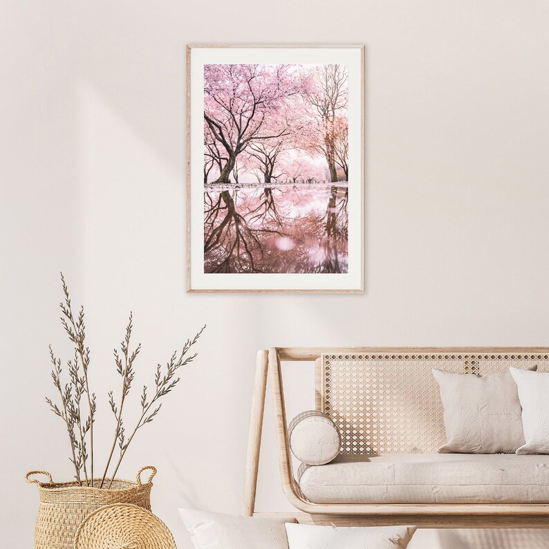 Cherry Tree Printable Spring Wall Decor Instant Download Sakura Blossom ...