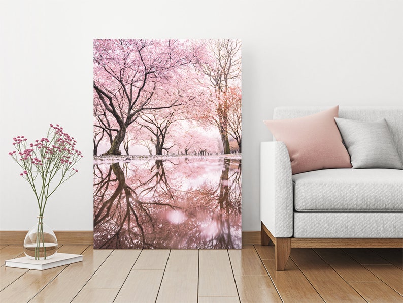 Cherry Tree Printable Spring Wall Decor Instant Download Sakura Blossom ...