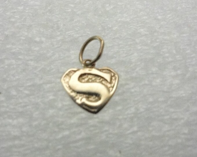 14K Gold Superman Pendant Charm Vintage - Etsy