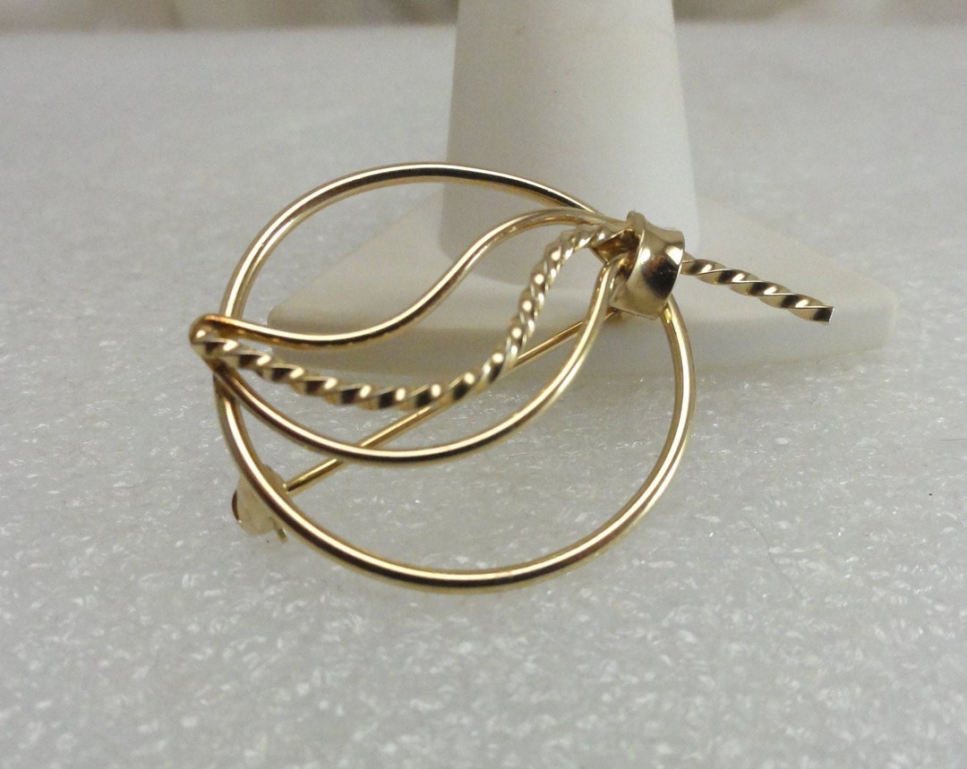 Charles Reis Brooch 12K GF Modern - Etsy