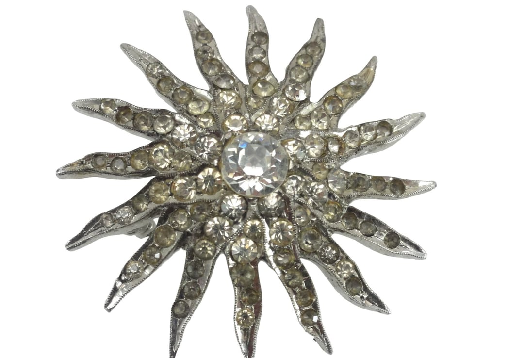 Pave Brooch Ciner Starburst Rhinestone Beauty - Etsy