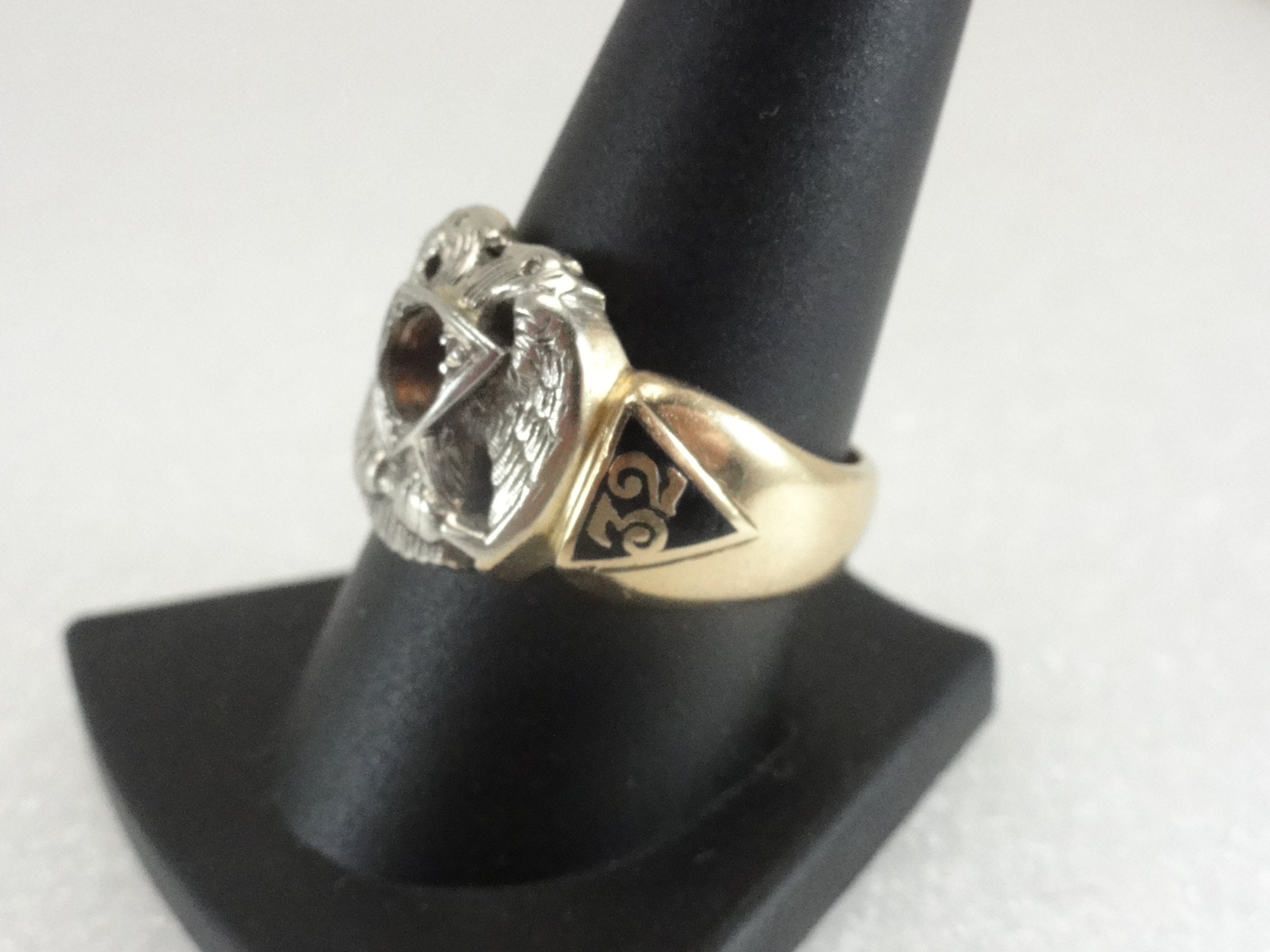 14k Masonic Ring Scottish Rite Full Mount Vintage Size 10 - Etsy