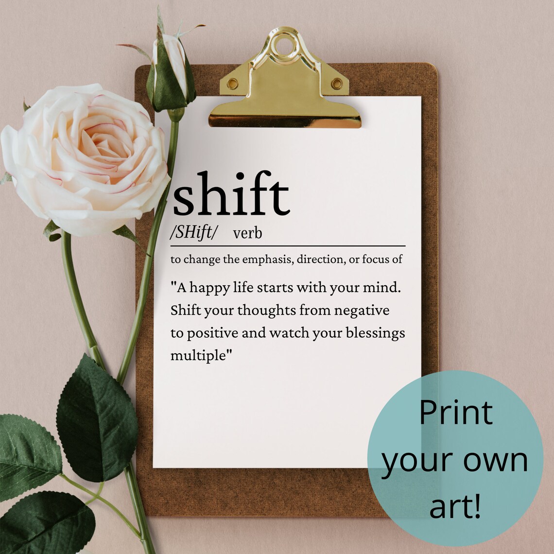 Shift Definition PNG DIGITAL FILE Print Your Own Cards - Etsy