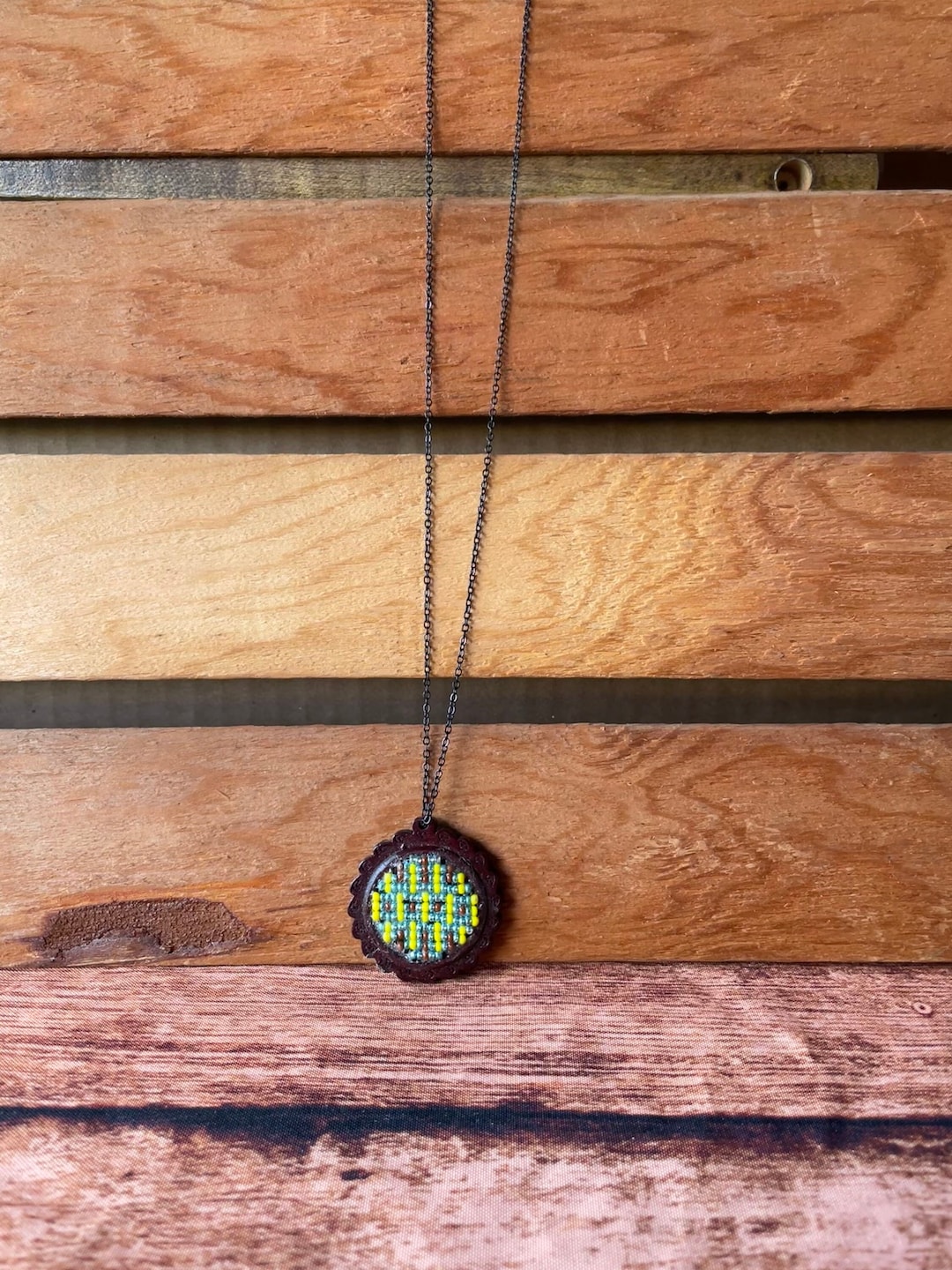 Beaded Pendant Necklace - Etsy
