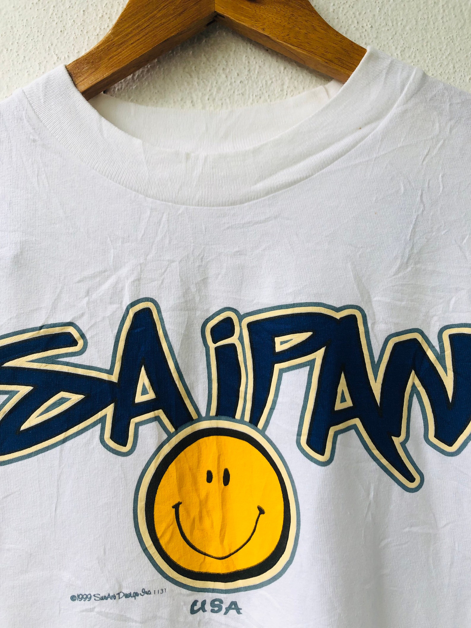 Vintage Original 90’s Saipan “ Smiley Logo 1999” T-shirt - Etsy