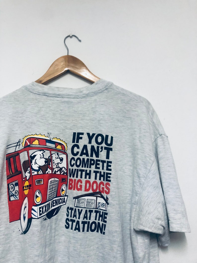 Vintage Original 90s Exxon Fire Dept Funny T-shirt - Etsy
