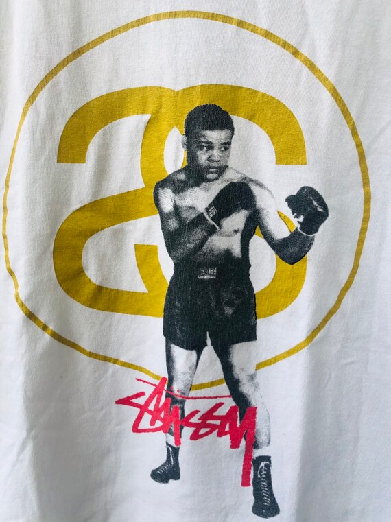 Vintage Original 90s Stussy " Joe Louis Boxing Photop… - Gem