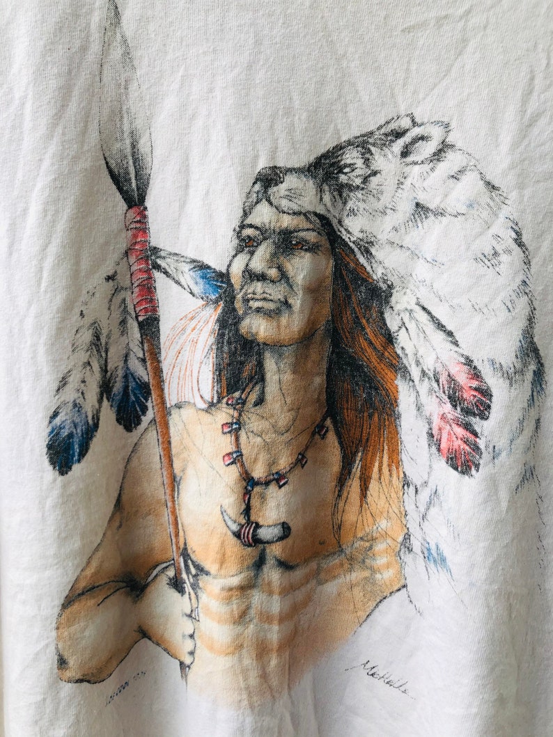 Vintage Original 90’s American Native Tribe Art Graphic T-shirt - Etsy