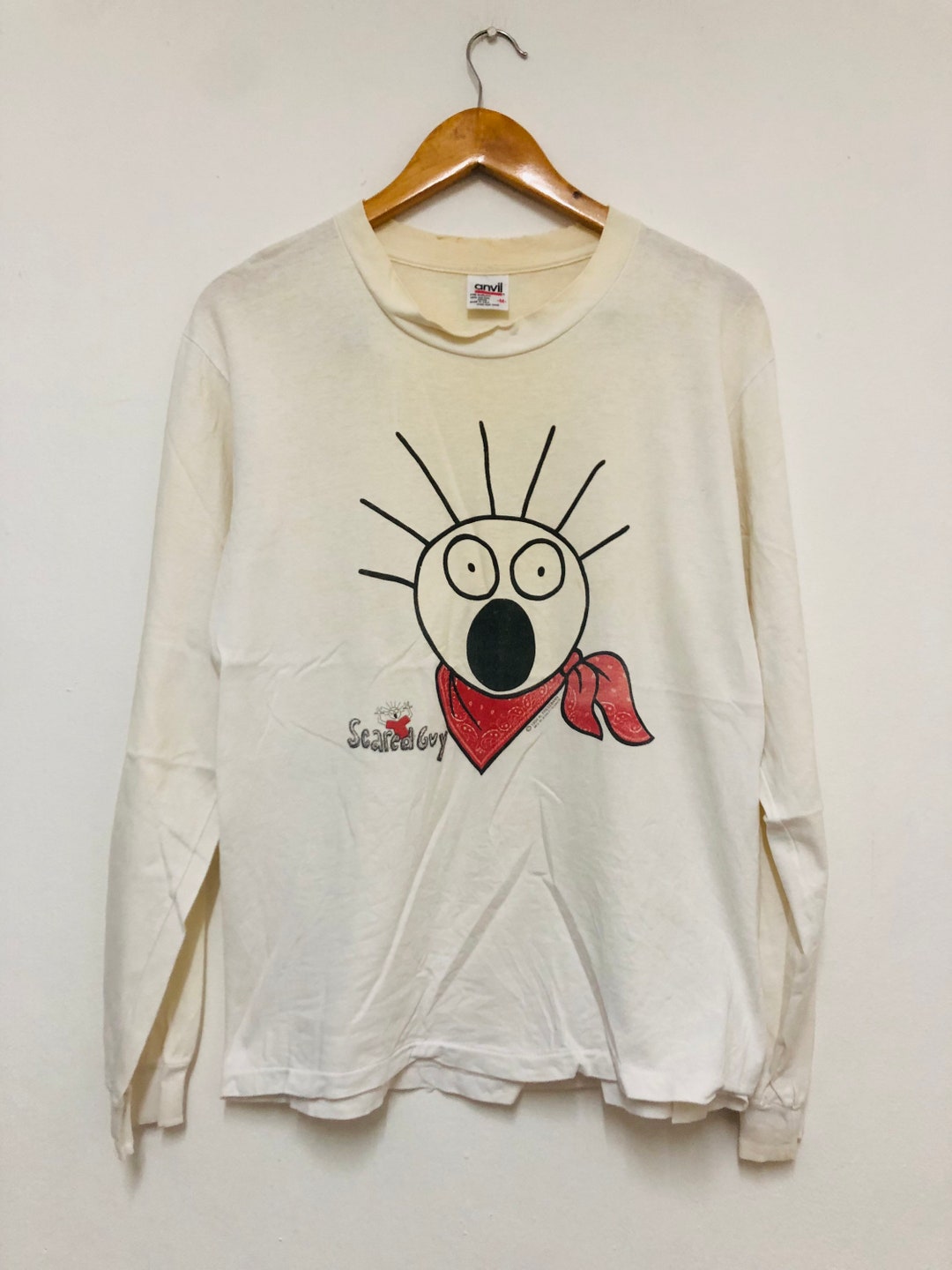 Vintage Original 90’s Scared Guy 1994 K.fredman Cartoons T-shirt - Etsy