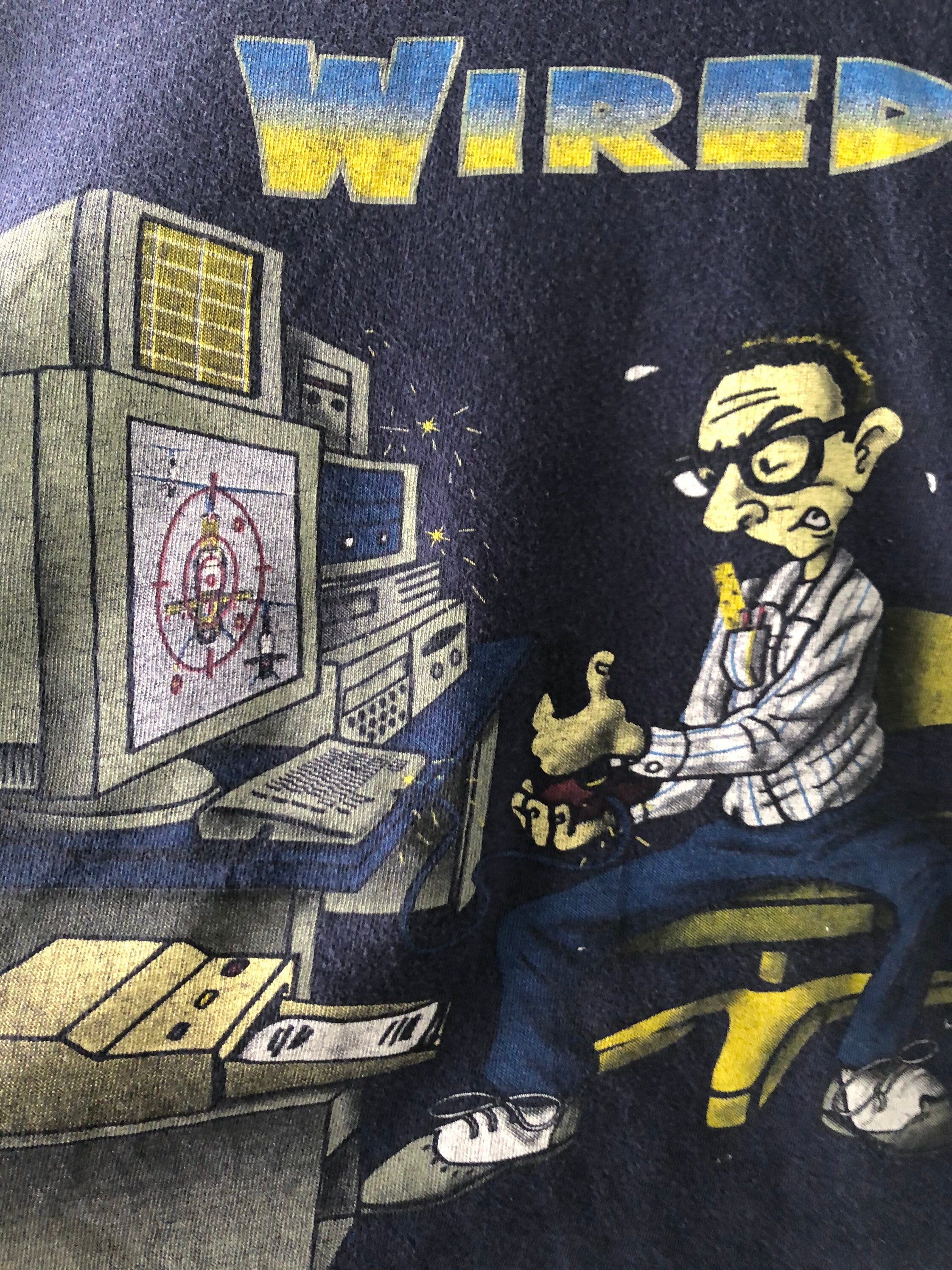Vintage Original 90s Wired Computing Gaming Parody T-shirt | Etsy