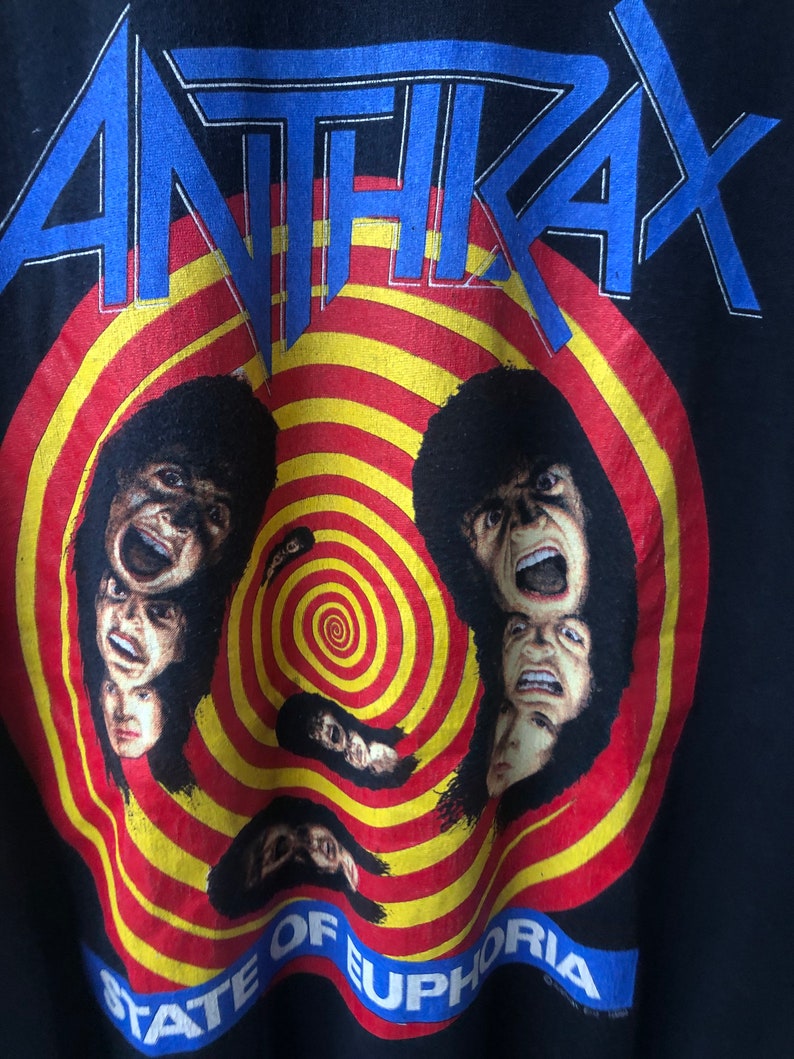 Vintage Original 80s Anthrax Band State of Uphoria 1988 - Etsy