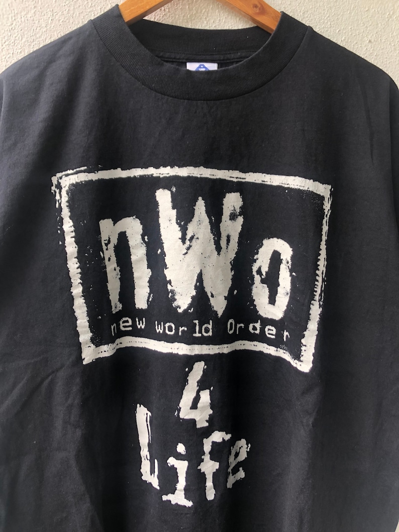 Vintage Original 90’s NWO 4 Life “ New World Oder “ WCW Wrestling T ...