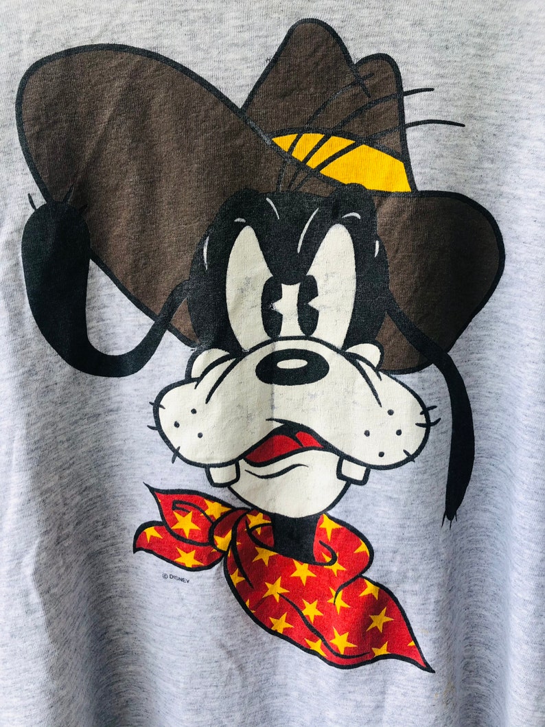 Vintage Original 90s Walt Disney Cowboy Goofy Cartoon Long - Etsy