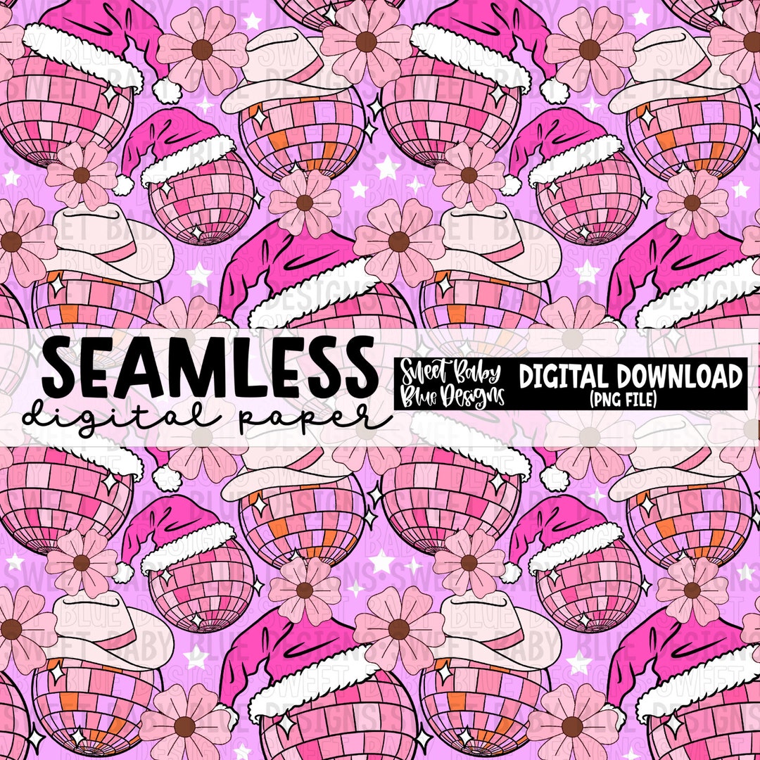 Pink Disco - Seamless Digital Paper - Digital Instant Download - PNG ...